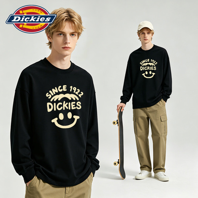 Dickies重磅纯棉长袖T恤男秋季