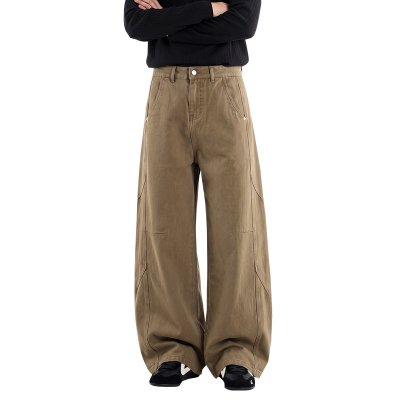2026男士宽松阔腿水洗棉休闲裤