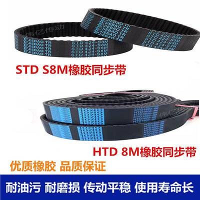 橡胶同步带1512 1520 1528 1536 1544 1552-S8M HTD8M环形齿形带