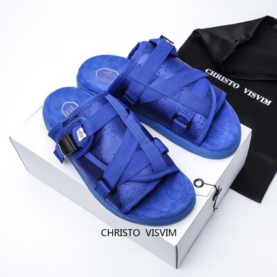莆田CHRISTO  VISVIM拖鞋男士休闲户外沙滩鞋男女款潮牌外穿凉拖