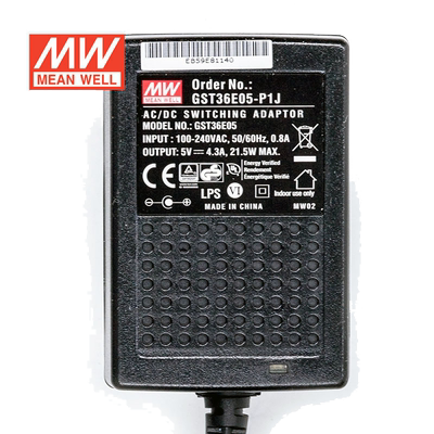 明纬48V电源36W GST36E48-P1J 0.75A工业节能适配器环球认证欧规