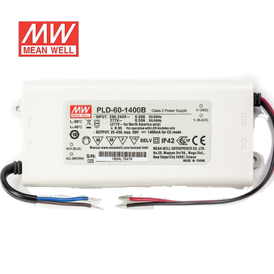 【明纬授权】PLD-60-1050B 60W1050mA塑壳防水PFC明纬恒流LED电源