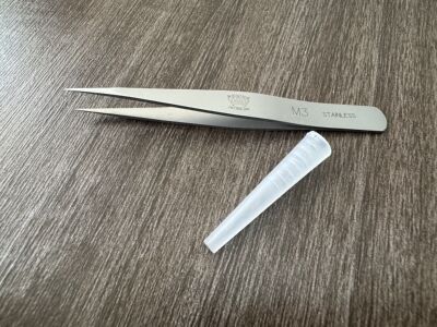瑞士Regine镊子M3-SA 进口短柄不锈钢抗磁尖头精细微电子组装镊子