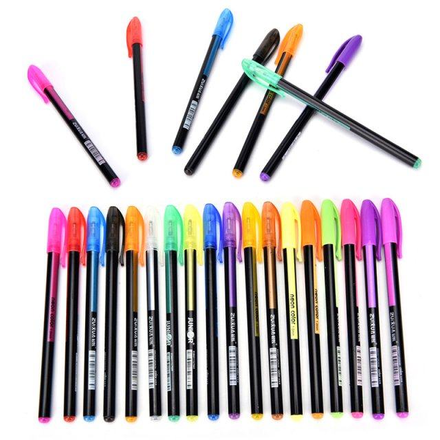 Wholesale 48pcs Gel Pen Set Refills Metallic Pastel Neon Gli_虎窝淘
