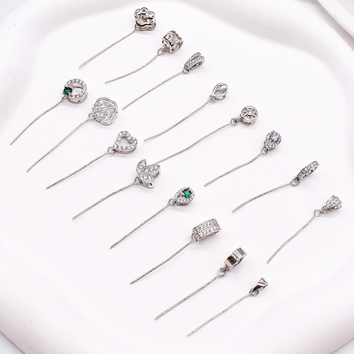 diy瓜子扣吊坠扣长针斜扣配件