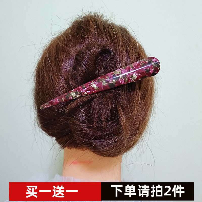 大号牛角发夹鸭嘴夹一字夹后脑勺盘发夹子发卡头饰顶夹简约尖嘴夹