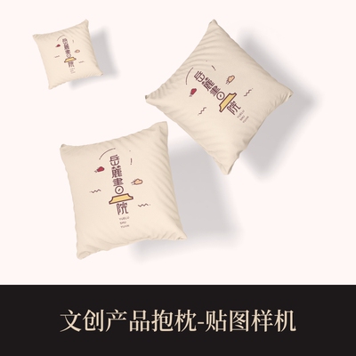 高端提案利器优质PSD文创ip产品抱枕VI样机素材模板logo智能贴图