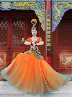 丝路飞天民族舞蹈服五星出东方