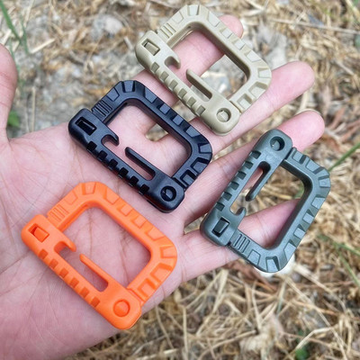 多功能塑料织带莫利MOLLE系统背包挂扣子辅扣登山扣D扣战术快挂钩