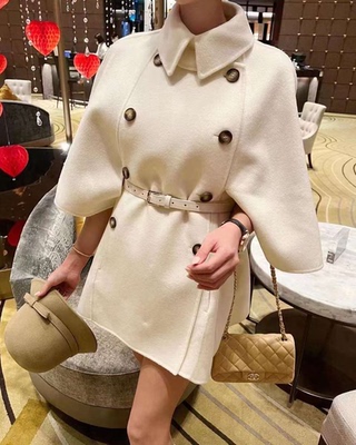 韩国斗篷毛呢外套大衣