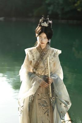 袖套装原创汉服霁月摇光超仙魏晋绣花刺绣大袖重工秋冬新款侠女