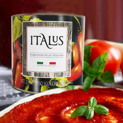 意大利进口整个去皮番茄披萨意面酱番茄酱2.5kg peeled tomatoes