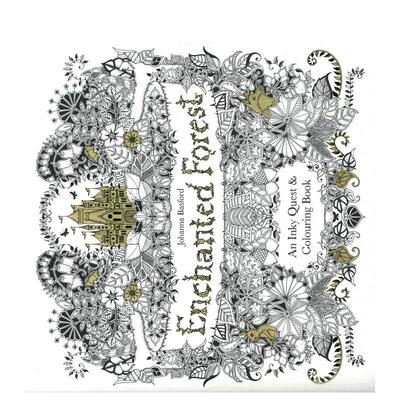【现货】魔法森林 涂色书（O）Enchanted Forest: An Inky Quest 英文插画原画设定集Johanna Basford平装Laurence King进口原版书