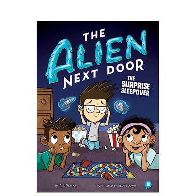 【预售】隔壁的外星人10惊喜过夜英文漫画进口原版书精装14岁以上The Alien Next Door 10: The Surprise Sleepover Hannah Elio