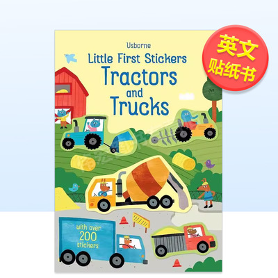 【现货】小小贴纸拖拉机和卡车Little First Stickers Tractors and Trucks英文儿童趣味Hannah Watson  Joaquin Camp进口原版书U