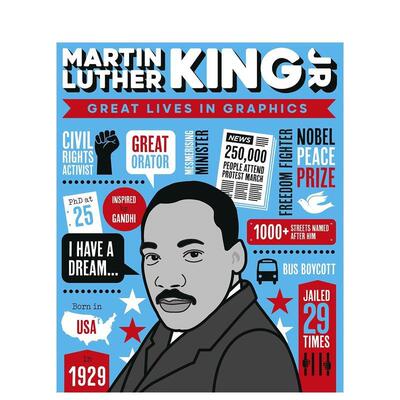 【现货】【图像传记】马丁路德金【Great Lives in Graphics】Martin Luther King英文儿童绘本人物传记Button Books精装Button B