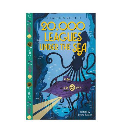 【预售】【经典重述】海底两万里 【Classics Retold】20，000 Leagues Under the Sea 原版英文儿童章节书 短篇阅读