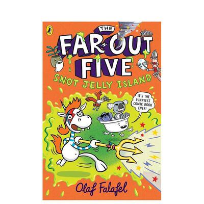 【预售】【天外五侠】鼻涕果冻岛【The Far-Out Five】Snot Jelly Island英文儿童漫画Falafel平装6-9岁Puffin Books 进口原版书9