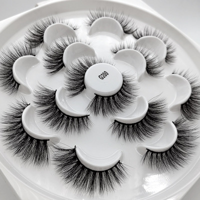7 Pairs Mink Hair False Eyelashes Thick Wispy Fluffy Lashes