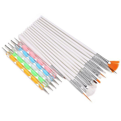 20PCS UV Gel Nail Art Design Set Dotting Painting Drawing Po