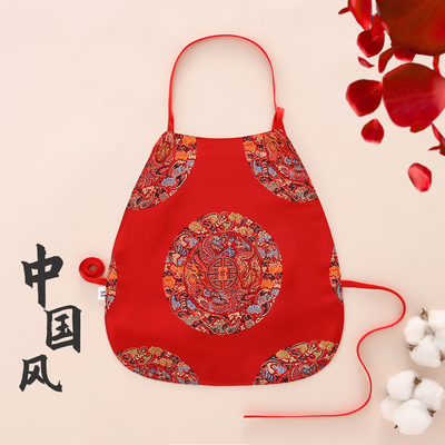 宝宝肚兜夏季儿童薄款红色纯棉护肚脐新生婴儿百天周岁刺绣小兜兜