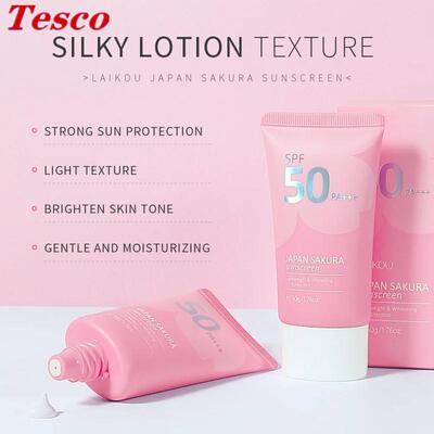 Spf50 Sakura Sunscreen Cream Isolation Sun Block Moisturizer