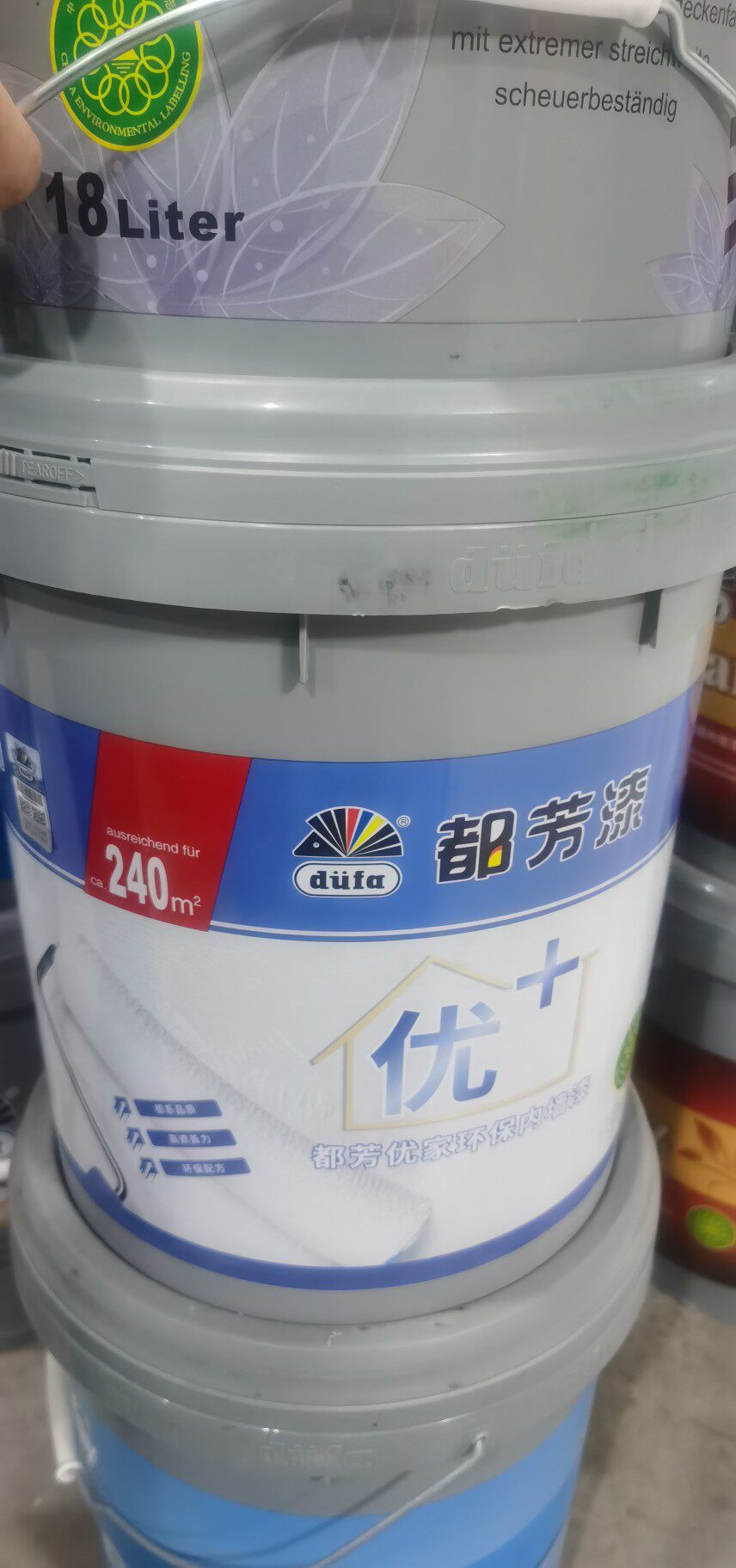 都芳漆优家环保内墙乳胶漆耐擦涂料抗裂净味墙面漆 18升