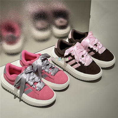 Adidas阿迪达斯25冬季女子低帮休闲运动网球鞋板鞋KI5138 KI5137