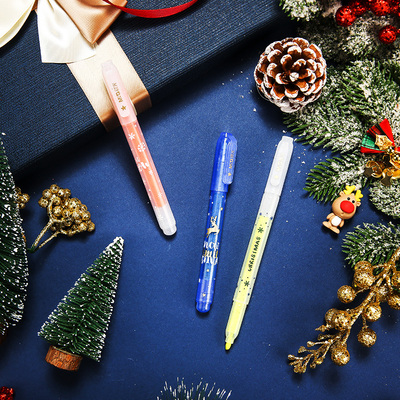 晨光冰雪节限定系列3色荧光笔