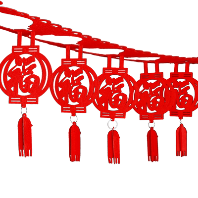 新年福字客厅挂件场景布置拉花