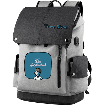 豆小萌troye sivan周边初中生双肩包男书包大容量背包