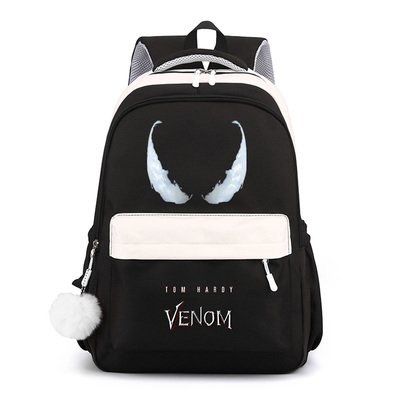 漫威周边毒液3最后一舞venom双肩背包小学生双肩包书包男大容量