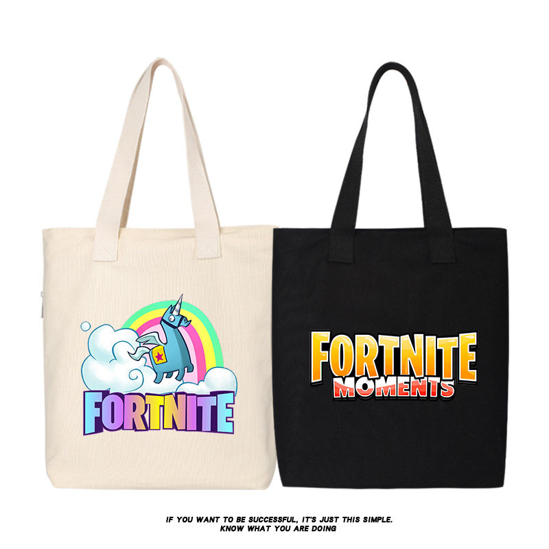 堡垒之夜联名Fortnite游戏周边 帆布背包单肩斜挎手提包托特包女