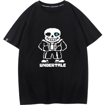 豆小萌 传说之下 Steam游戏周边T恤Undertale夏季短袖二次元衣服