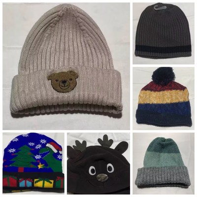 印花男女通用春秋冬毛线针织帽