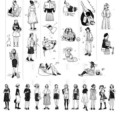 Vlab胶带分装和纸黑白人物