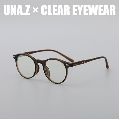 vintage棕茶色高级素颜近视眼镜