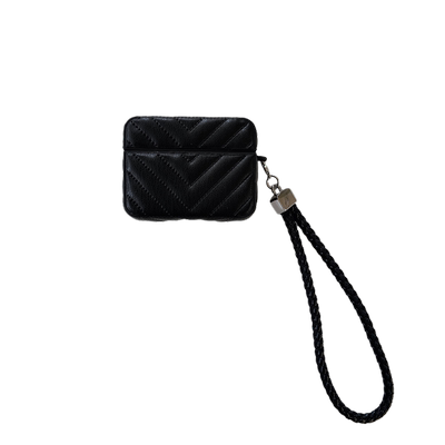 轻奢高级感皮纹挂绳保护