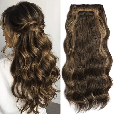 Bio Body Wave Clip in Hair Extensions  22 inches 4 pcs/lot
