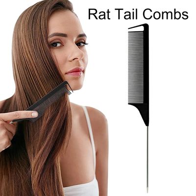 1Pcs Black Pointed Tail Salon Hairdressing Hair Styling Anti