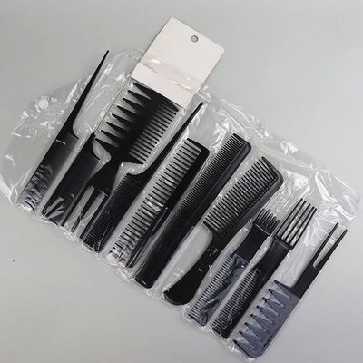 10pcs/set black hair comb set with 10 different designs mult