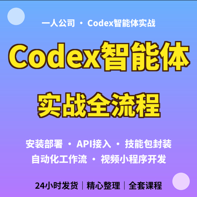 一人公司Codex智能体实战全流程学习资料
