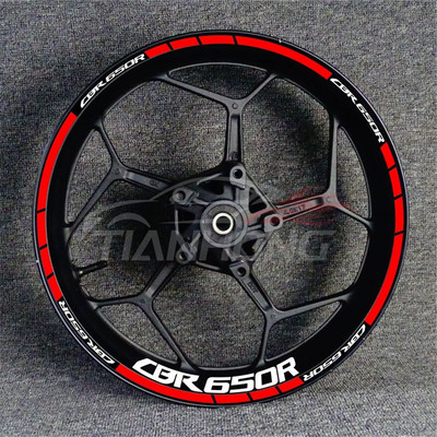 适用CBR650FCBR600RRCBR1000RR F5轮毂车圈轮框改装反光防水贴花