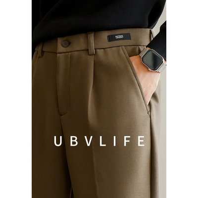 UBV轻熟免烫抗皱长西裤男士