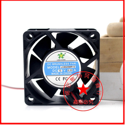 LON CHANG LC6025MR12 12V 0.23A 60*60*25MM 6厘米 2线散热风扇
