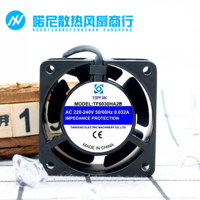 TOPFAN 6CM TF6030HA2B 220V 微型风扇 小交流风机 机柜散热