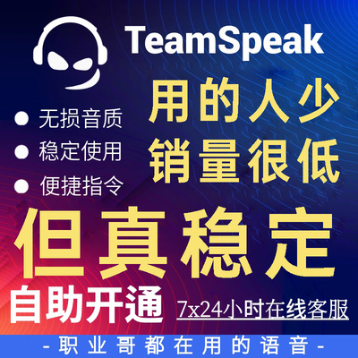TS3服务器 低延迟低占用游戏开黑语音TeamSpeak 3服务器购买租用