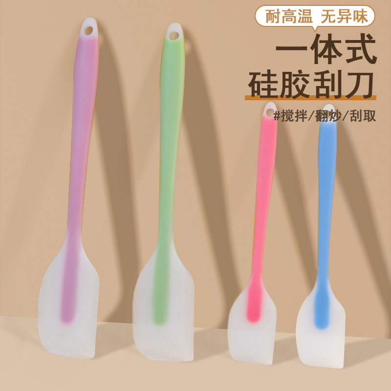 硅胶材质一体式刮刀食品级做蛋糕烘培奶油抹刀橡皮硅胶铲刀搅拌