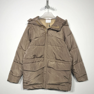 潮系列 D90350 时尚长款棉服品牌女装折扣颦