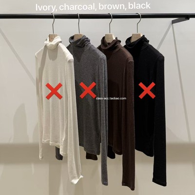 韩现class韩国直邮010408 VEGETABLE 韩代2026福利款  高领打底T